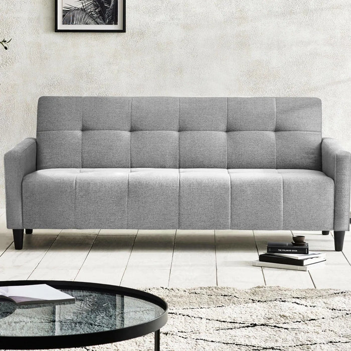 Pay Smart Home | Alfie 3 Seater Grey Linen Storage Sofabed