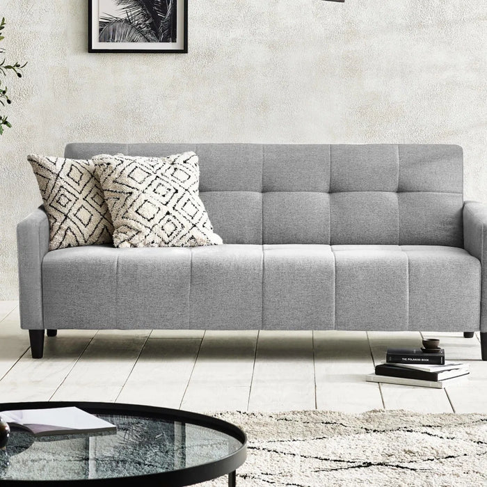 Pay Smart Home | Alfie 3 Seater Grey Linen Storage Sofabed