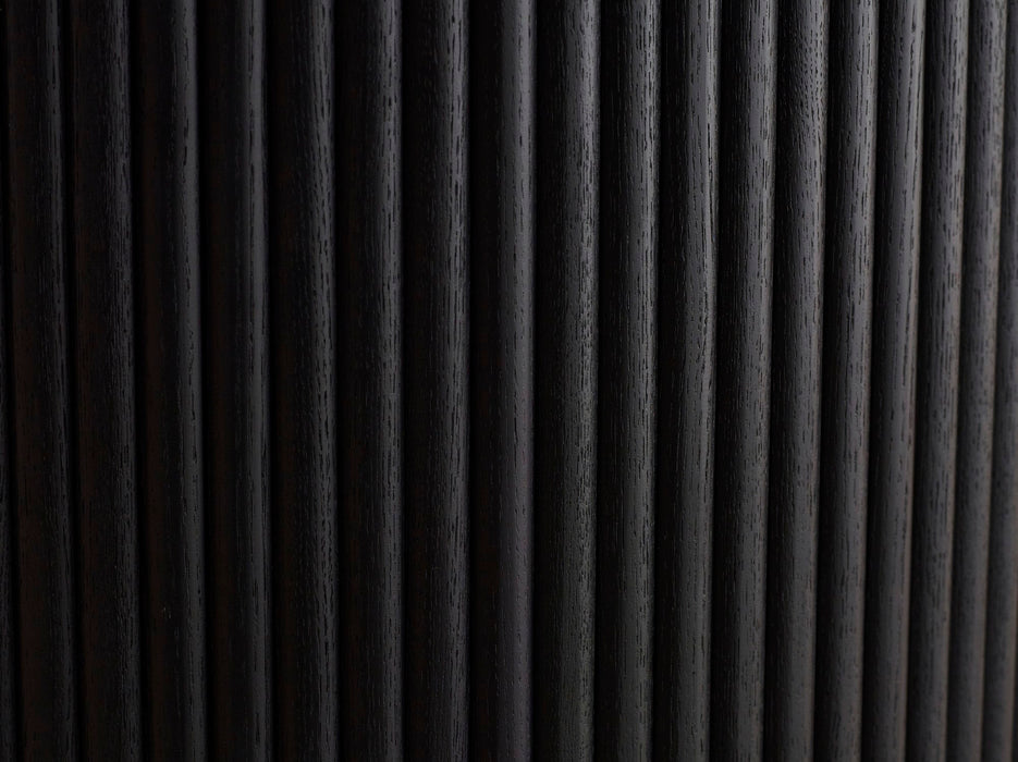 Pay Smart Home | Louis Fluted Round Dining Table - Black